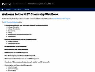 Access webbook.nist.gov. Welcome to the NIST WebBook