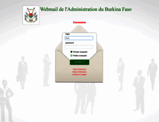 Access webmail.gov.bf. WebMail Administration Burkina