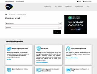Access webmail.intnet.mu. Webmail - Portail my.t - île Maurice