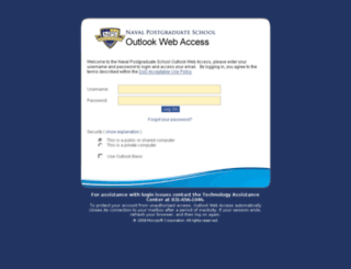 Access webmail.nps.edu. Outlook Web App