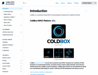 Access wiki.coldbox.org. Introduction | ColdBox HMVC Documentation