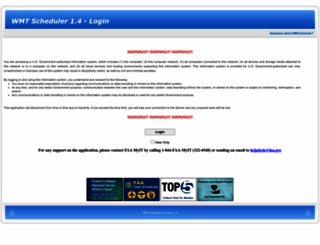 Access wmtscheduler.faa.gov. Home Page