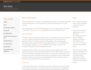 Access wordnet.princeton.edu. WordNet