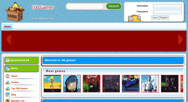 Access 100games.org. 100 games