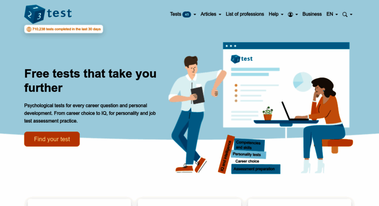 Access 123test.com. Test Yourself! Free high quality psychological ...