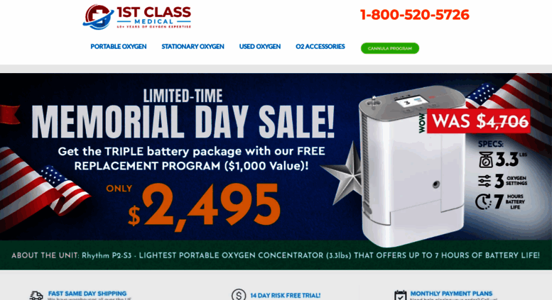 Access 1stclassmed.com. Affordable Portable Oxygen Concentrators | 1st ...