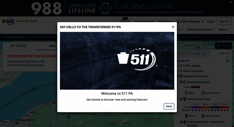 Access 511pa.com. 511PA