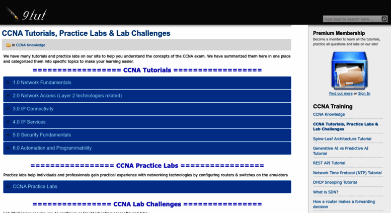 Access 9tut.com. CCNA Training