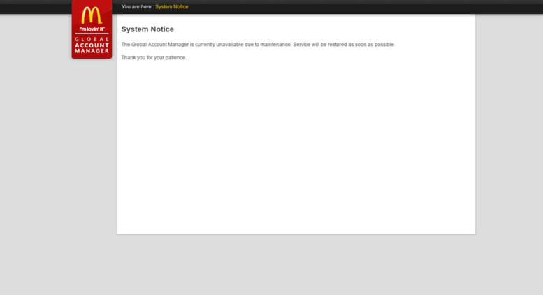 Access account.mcd.com. Home Realm Discovery