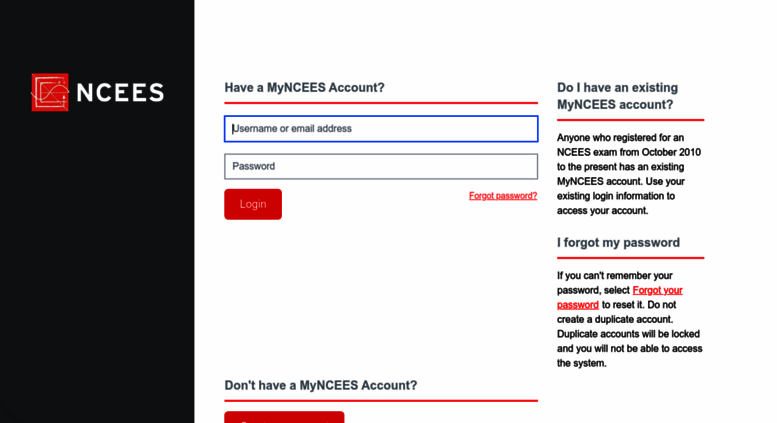 Access account.ncees.org. Log into MyNCEES, your source for all NCEES ...