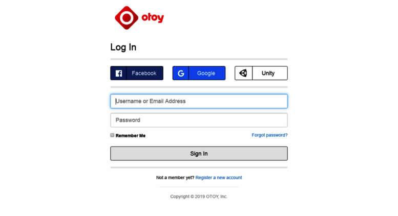 Access account.otoy.com. OTOY Account