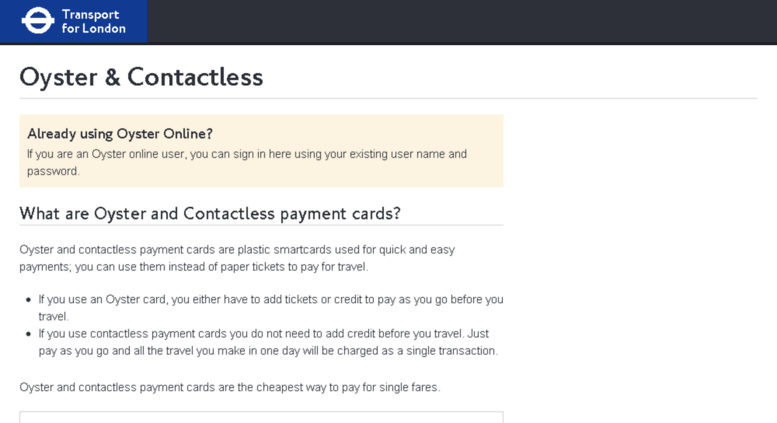 Access account.tfl.gov.uk. Login | Transport for London