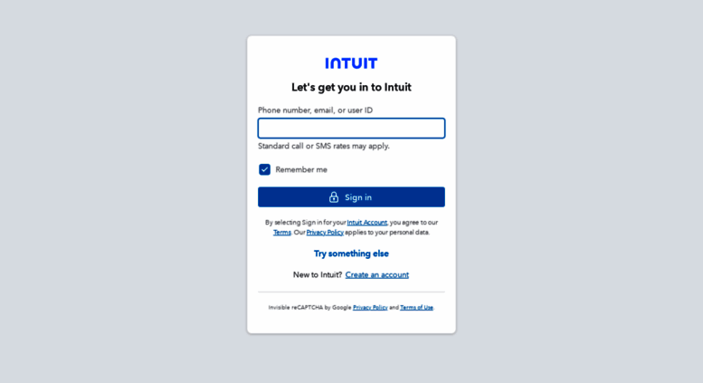 Access accounts-tax.intuit.com. Intuit Accounts - Sign In