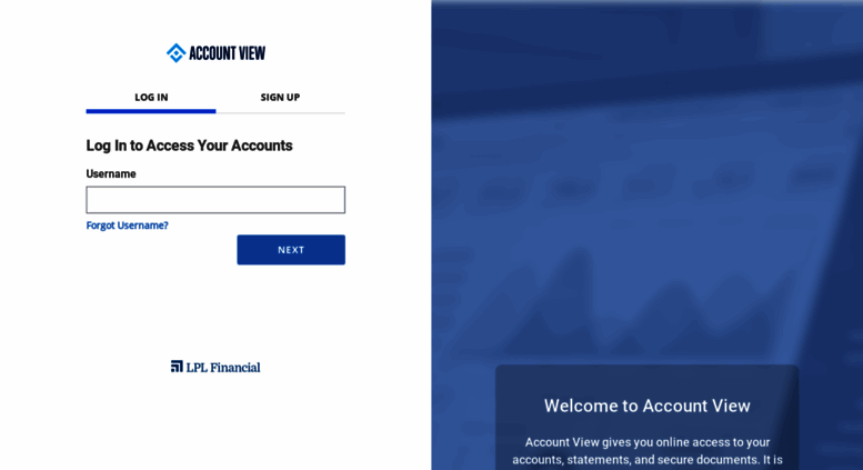 Access accountview.lpl.com. Account View login