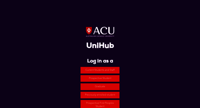 Access acu.careerhub.com.au. UniHub Login