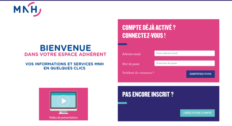 Access adherent.mnh.fr. MNH - Espace Adhérent Connexion