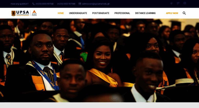 Access admissions.upsa.edu.gh. Admissions Office | UPSA