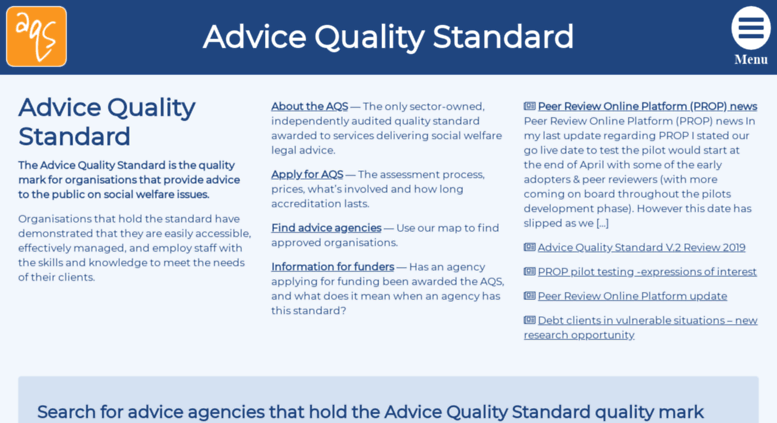 Access advicequalitystandard.org.uk. Advice Quality Standard – The mark ...