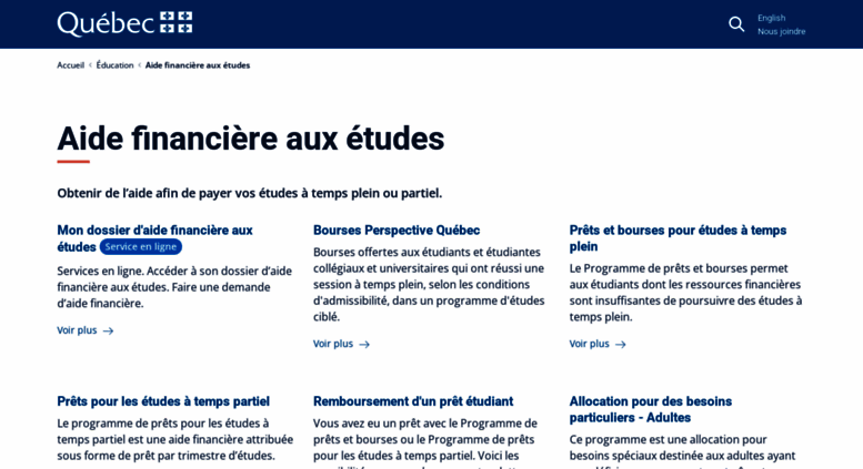 Access afe.gouv.qc.ca. Aide financière aux études | Gouvernement du Québec
