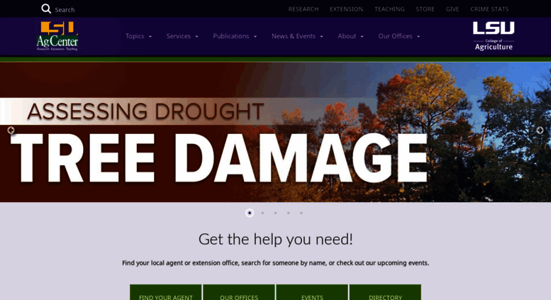 Access agcenter.lsu.edu. LSU AgCenter