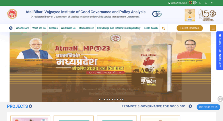 Access aiggpa.mp.gov.in. Atal Bihari Vajpayee Institute of Good ...