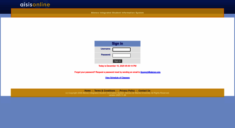Access aisis.ateneo.edu. AISIS Online :: Ateneo Integrated Student ...