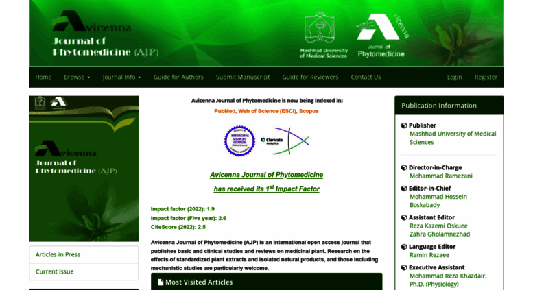 Access ajp.mums.ac.ir. Avicenna Journal of Phytomedicine