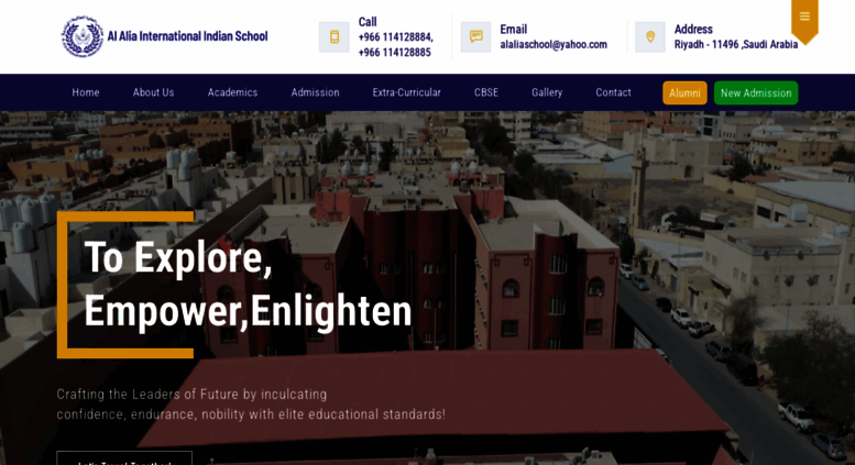 Access alaliaschool.com. Al Alia International Indian School