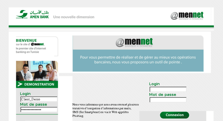 Access amennet.com.tn. @mennet Accéder à vos comptes