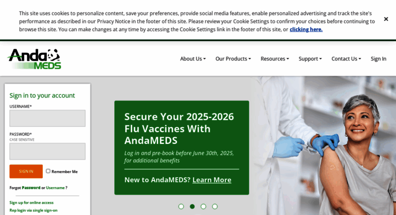 Access andameds.com. AndaMEDS