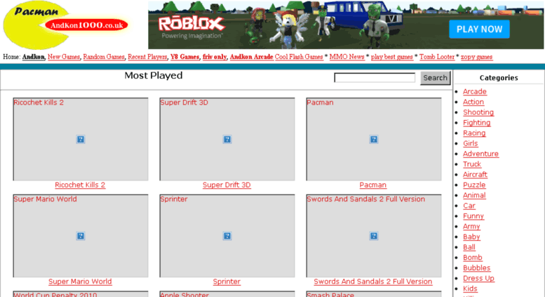 Access andkon1000.co.uk. Andkon 1000+ Arcade Free Flash Games - www ...
