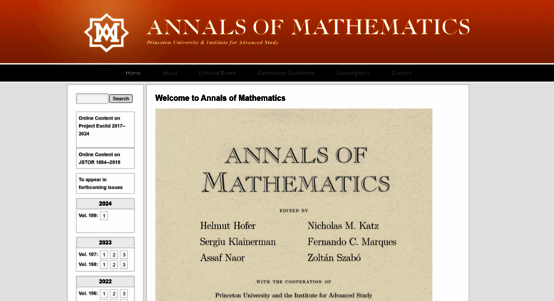 Access annals.math.princeton.edu. Annals of Mathematics | Annals of ...