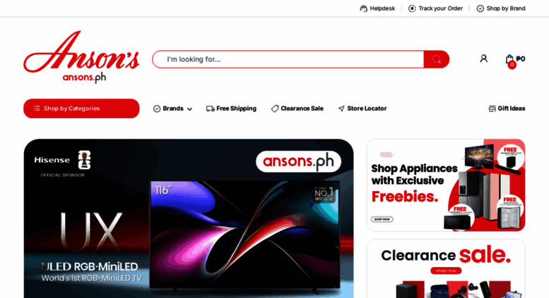 Access ansons.ph. Anson's | Home Appliance Store