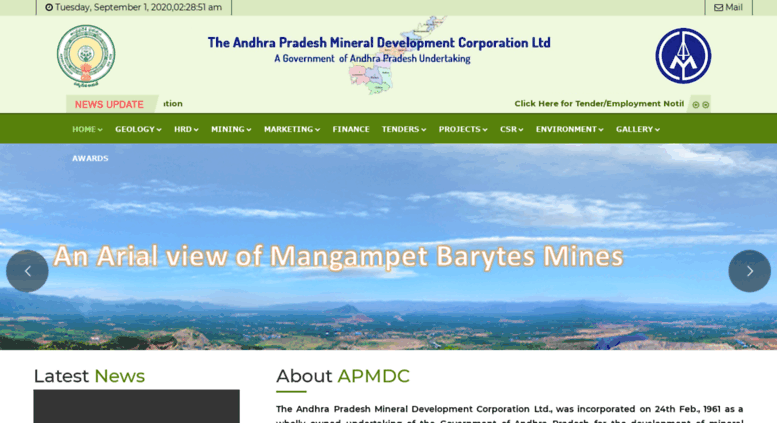Access apmdc.ap.gov.in. Andhra Pradesh Mineral Development Corporation