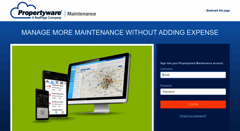 Access app.propertywaremaintenance.com. Propertyware Maintenance