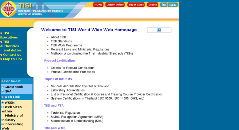 Access app.tisi.go.th. Thai Industrial Standards Institute