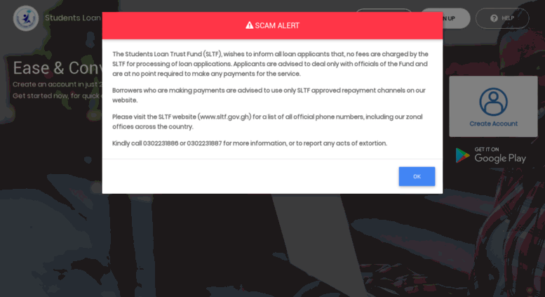 Access application.sltf.gov.gh. The Students Loan Trust Fund - Loan ...