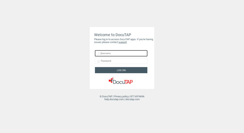 Access apps.docutap.com. DocuTAP