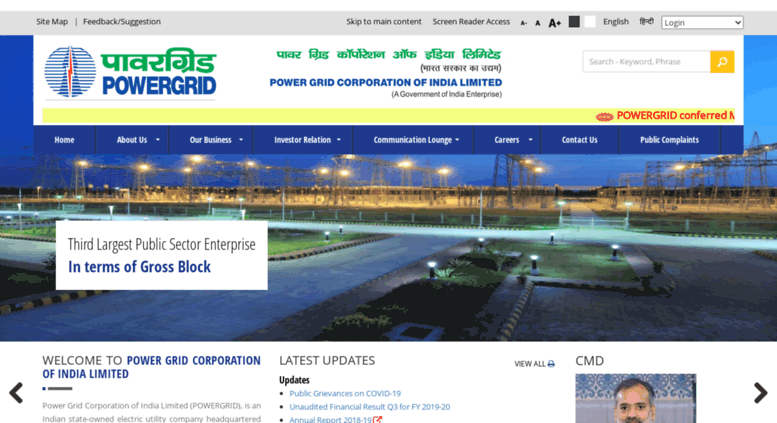 Access apps.powergridindia.com. POWERGRID | A Government of India ...