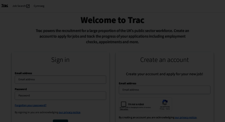 Access apps.trac.jobs. Welcome | Trac