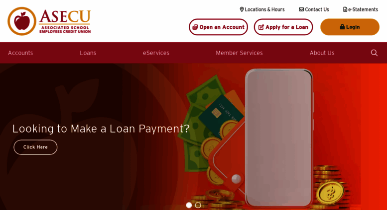 Access asecu.com. Associated School Employees CU