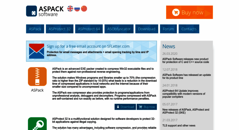 Access aspack.com. ASPack Software - Application for compression ...