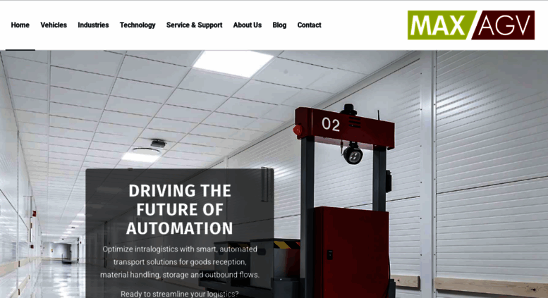 Access atab.se. MAX AGV – Automated Transports