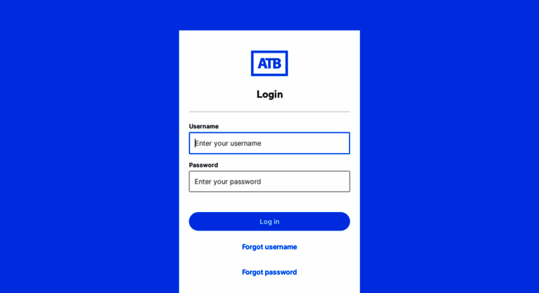 Access atbbusinessonline.com. Personal Banking | ATB