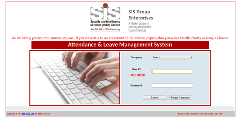 Access atn.sisersys.com. SIS India ltd. || Attendance System of SIS ...