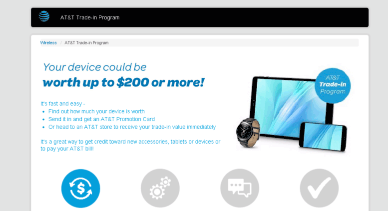 Access att.tradein-program.com. ATT Login Redirect