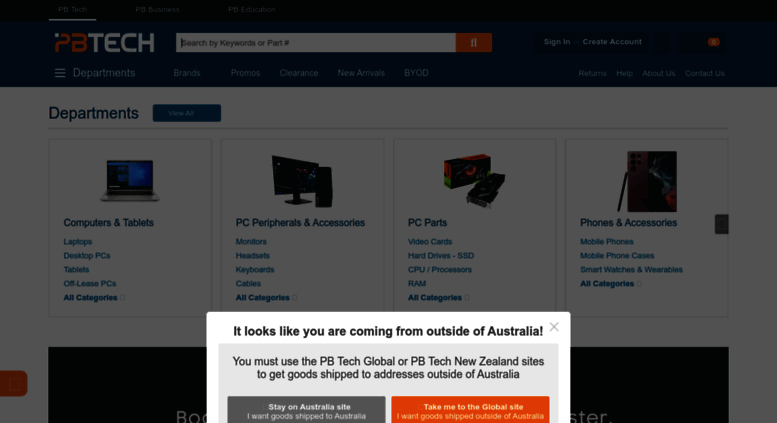 Access au.pbtech.co.nz. PB Tech Australia | Computer Parts, Laptops ...