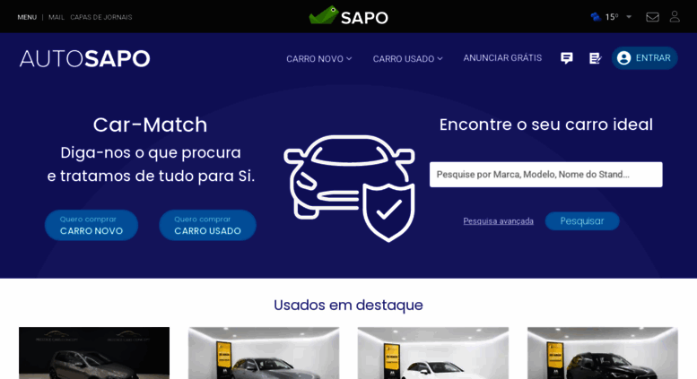 Access auto.sapo.pt. Carros usados, Automóveis usados - Auto SAPO