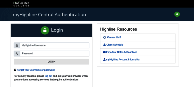 Access aws-cas.highline.edu. Login - CAS – Central Authentication Service