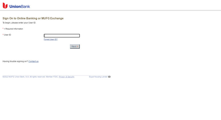 Access bankingsso.uboc.com. Union Bank - Sign On to Online Banking or ...